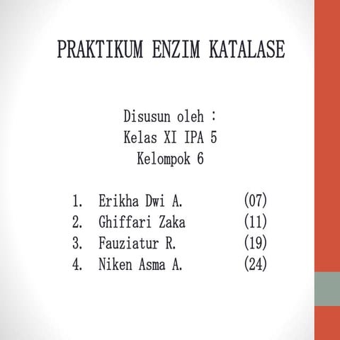 pengaruh suhu terhadap reakzi enzimatik | PPTX