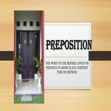 PPT PREPOSITION for foreign language students | PPTX