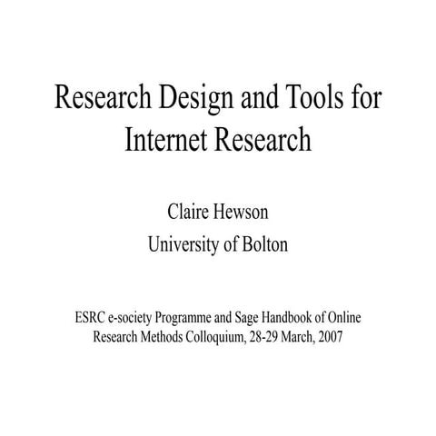 Designing Research Tools Presentation Tool | PPT