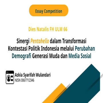 PPT Presentasi Azkia tentang Peluang dan Tantangan Generasi Muda ...