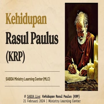 Materi Kelas Ministry Learning Center "Kehidupan Rasul Paulus" | PDF