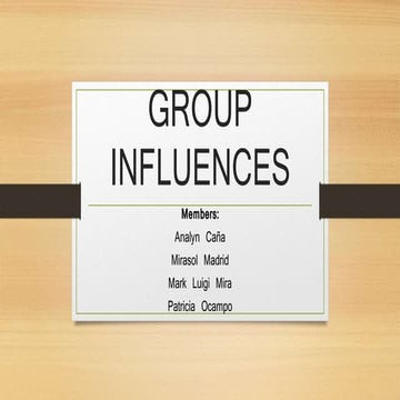 Group Influences: Deindividuation | PPTX