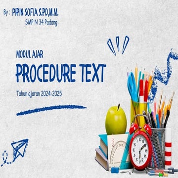 Materi Bahasa Inggris - PPT Procedure Text 9th Grade | PDF
