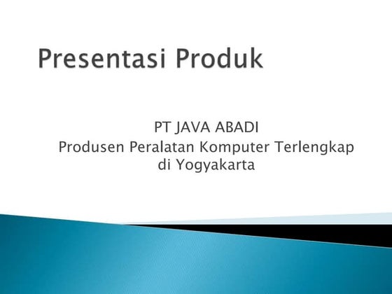 Presentasi penawaran produk komputer | PPTX