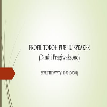 Ppt profil tokoh public speaker | PPTX