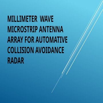 pptproject (1).pptx RF and Microwave Engineering involves the study of signals in high-frequency ...