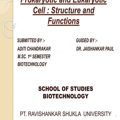 prokaryotic and eukaryotic cell | PPTX