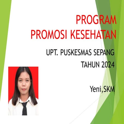 PPT Kegiatan PROMKES tahun 2024, Januari-april | PPTX