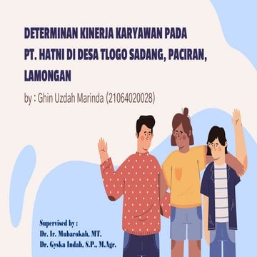 Determinan kinerja karyawan di PT. HATNI | PPTX