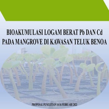 PPT PROPOSAL BIOAKUMULASI LOGAM BERAT Pb DAN Cd PADA MANGROVE DI ...