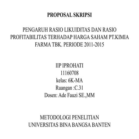 Ppt proposal (refisi) | PPTX