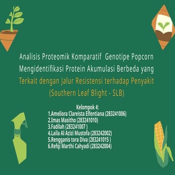 Analisis Proteomik Komparative Genotipe Popcorn untuk Mengidentifikasi ...