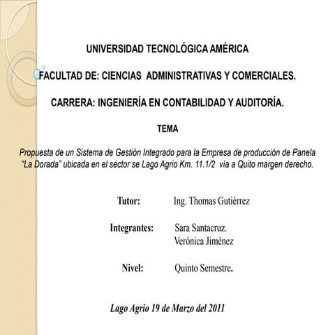 Ppt proyecto integrador | PPTX