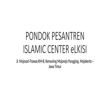 PPT PSB Pondok Pesantren Islamic Center eLKISI.pptx