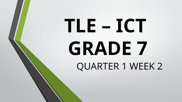 MATATAG Curriculum TLE Grade 7 Quarter 1 | PPTX