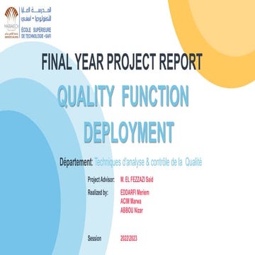 PPT QFD. quality function deployment ya zebuu | PPTX