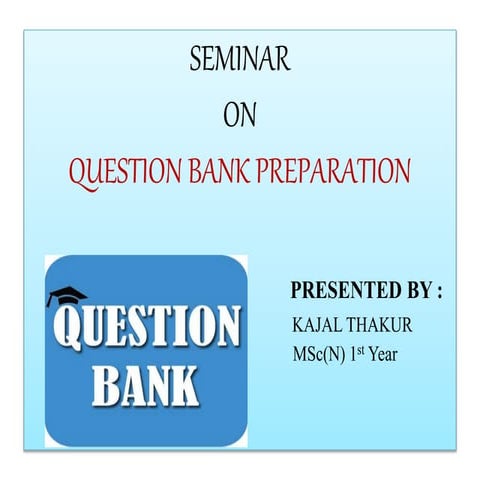 Question Paper Setting | PPT