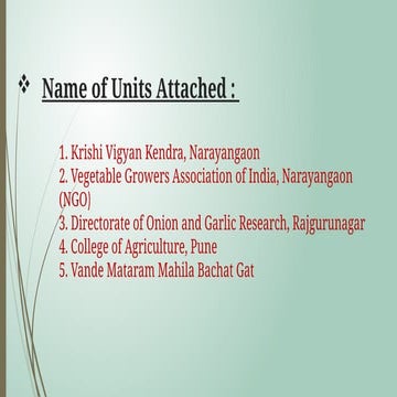 Krishi Vigyan Kendra, Baramati, Dist Pun | PPTX