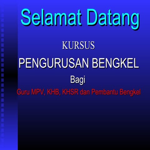 PPT RBT : Pengurusan Bengkel | PPT