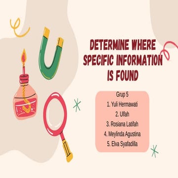 PPT Reading Teks, skill 12 determine where specific information is ...