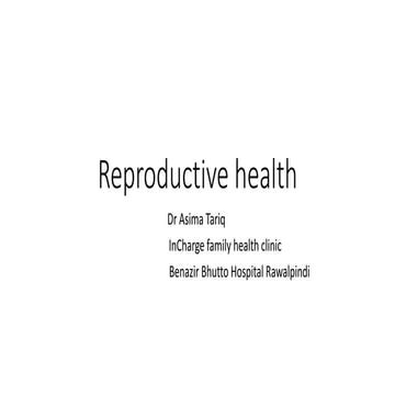 Ppt Reproductive Health 1pptx