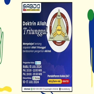 SABDA Ministry Learning Center - Kelas Online: Doktrin Allah ...