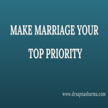 Make Marriage Your Top Priority | PDF