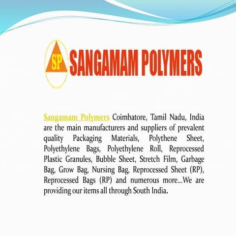 Sangamam Polymers | PPTX