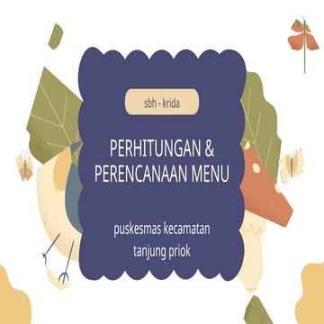 ppt perhitungan dan perencanaan menu SBH | PPTX