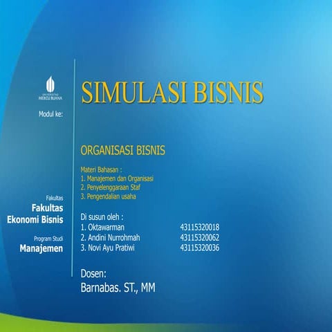PPT Simulasi Bisnis Kelompok 5 | PPTX