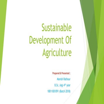 Sustainable Agriculture Presentation | PPTX