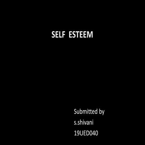 self esteem | PPTX