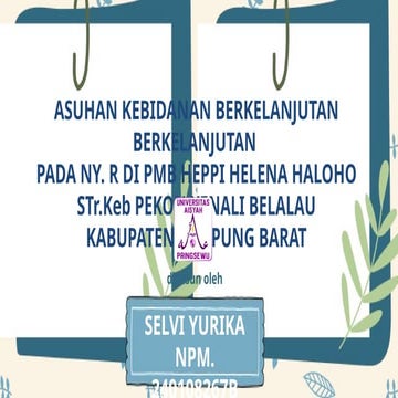Ppt ASUHAN KEBIDANAN KOMPREHENSIF | PPTX