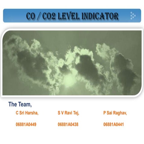 CO/CO2 level indicator Seminar | PPTX