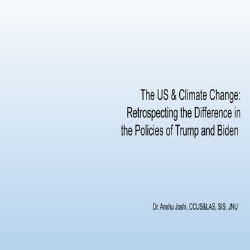 The US' Climate Change Containment Policy | PPTX