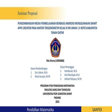 PPT sidang seminar proposal model kuantitatif | PPTX