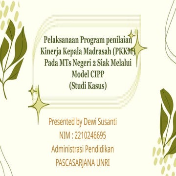 PPT SEMINAR NASIONAL DEWI. Penilaian Kinerja Kepala Madrasahpptx | PPTX
