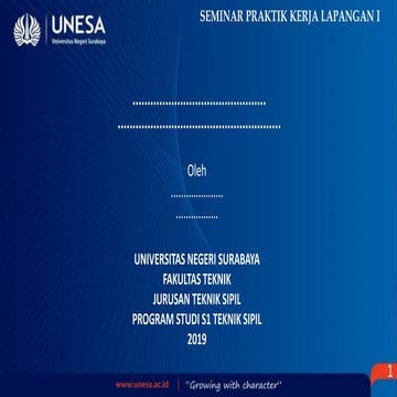 template ppt unesa seminar pkl teknik sipil unesa | PPT