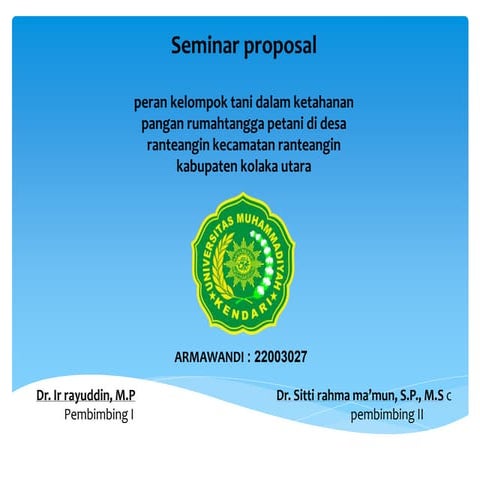PPT SEMPRO ANDI universitas muhammadiyah kendari | PPT