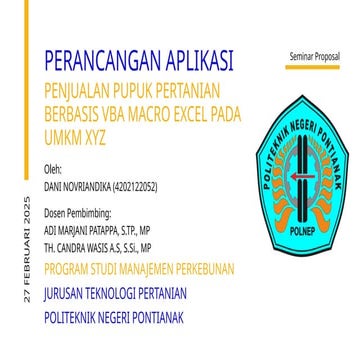 PPT Sempro Dani Novriandika mjp teknologi pertanian | PPTX