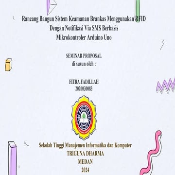 Contoh seminar proposal untuk penerapan iot | PPTX