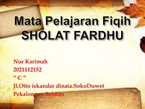 Ppt sholat fardhu | PPTX
