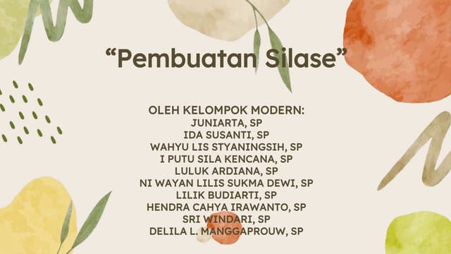 Pembuatan silase | PDF