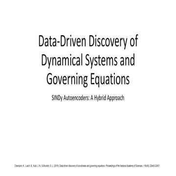 SindyAutoEncoder: Interpretable Latent Dynamics via Sparse Identification | PDF
