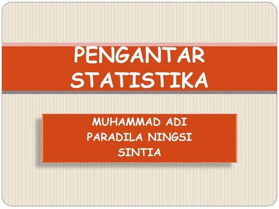 Ppt singkat pengantar statistika | PPT