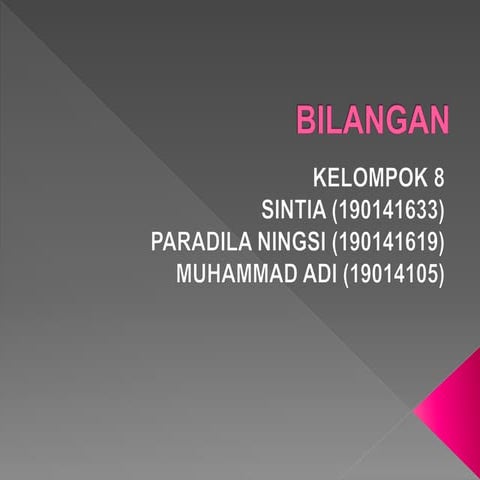 Ppt singkat materi bilangan | PPTX