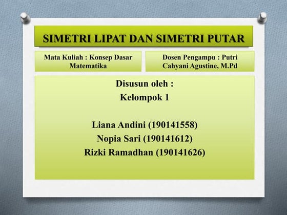 Modul 5 Simetri (simetri lipat, simetri putar) | PPT