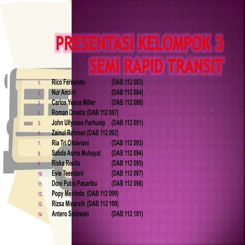 Ppt Sistem Trans Semi Rapid Transit | PPTX