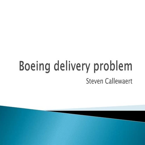 Delivery problem | PPTX