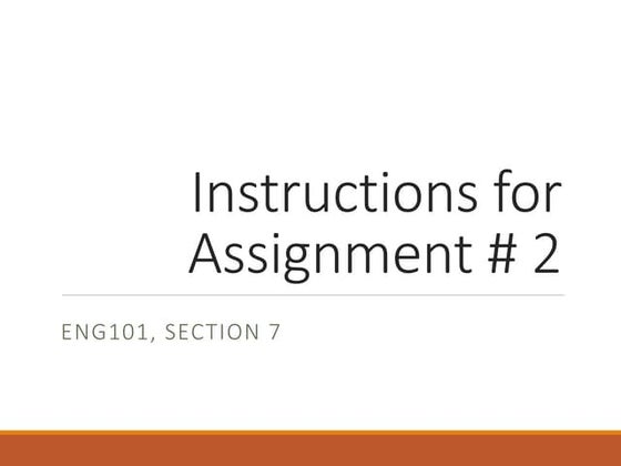 Assignment expectations | PDF